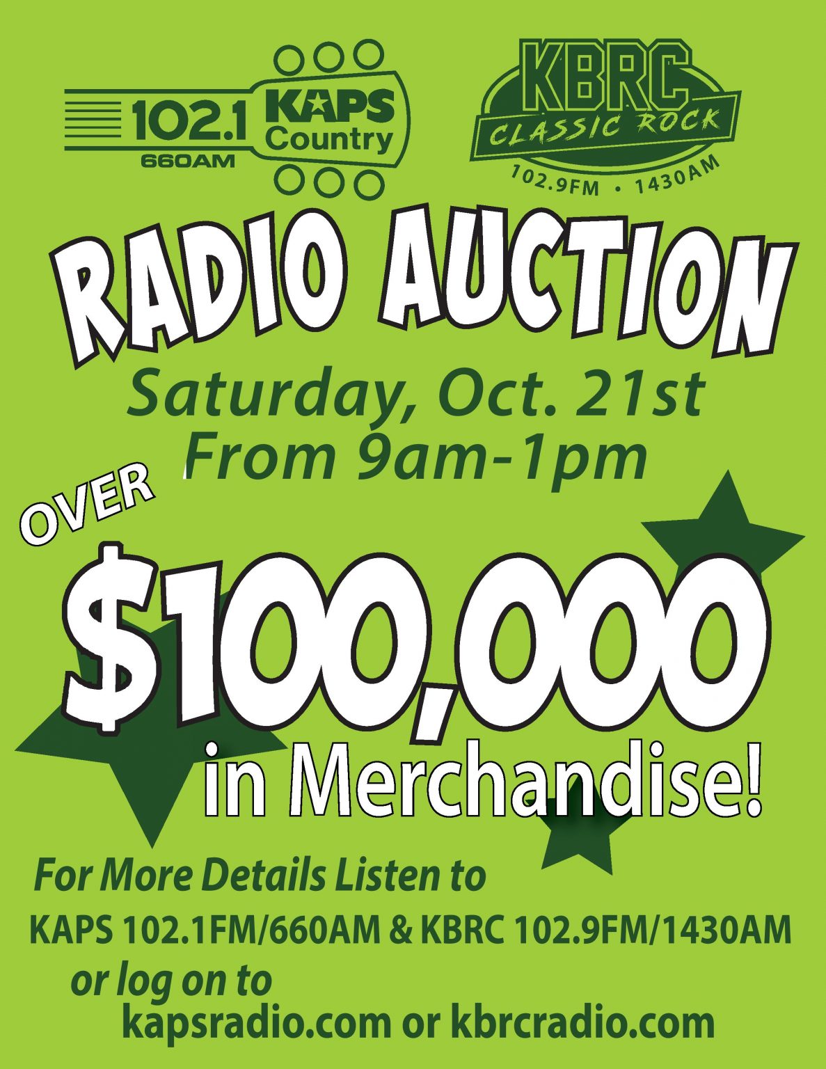 KAPS / KBRC Radio Auction - Mount Vernon Chamber of Commerce
